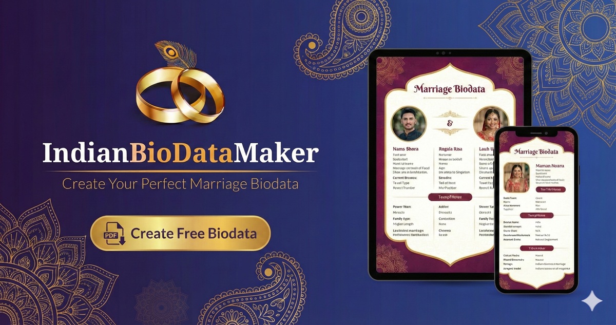Free Marriage Biodata Maker | Create PDF in 5 Mins